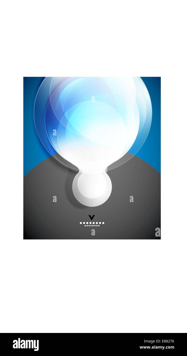 Modern geometrical glass design template. Vector Stock Vector Image ...