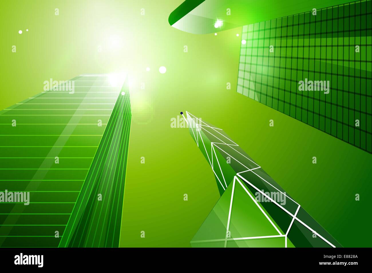 Green eco business center background. Vector EPS10 illustration Stock ...