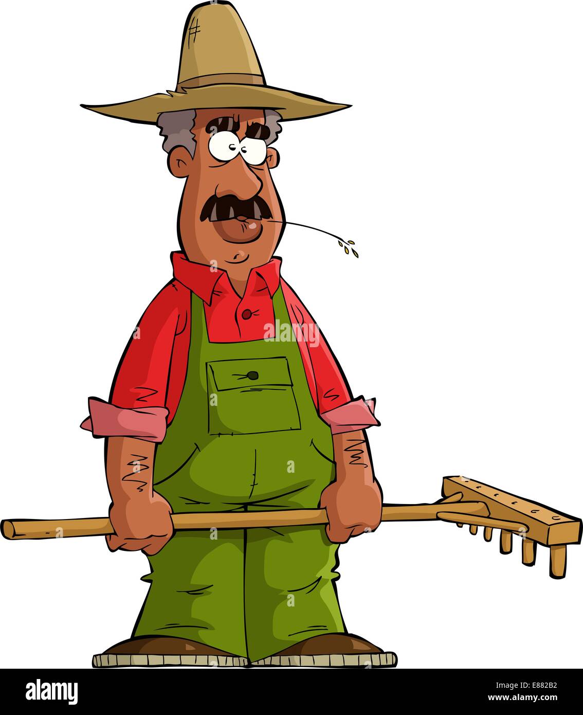 Farmer on a white background vector illustration Stock Vector Image ...