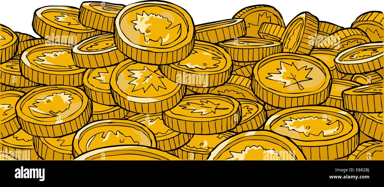 Gold coins on a white background vector illustration Stock Vector Image ...