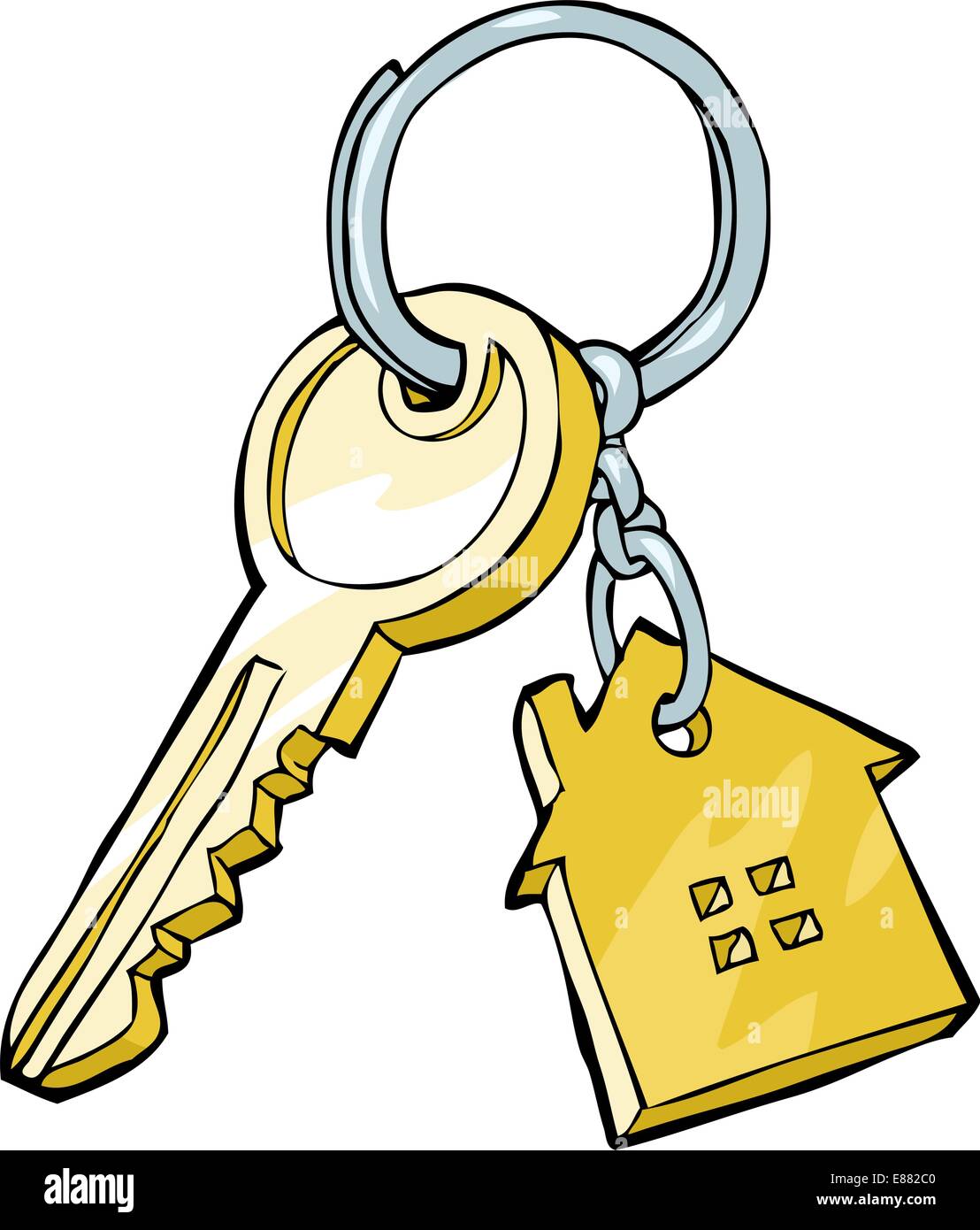 House key on a white background vector illustration Stock Vector Image ...