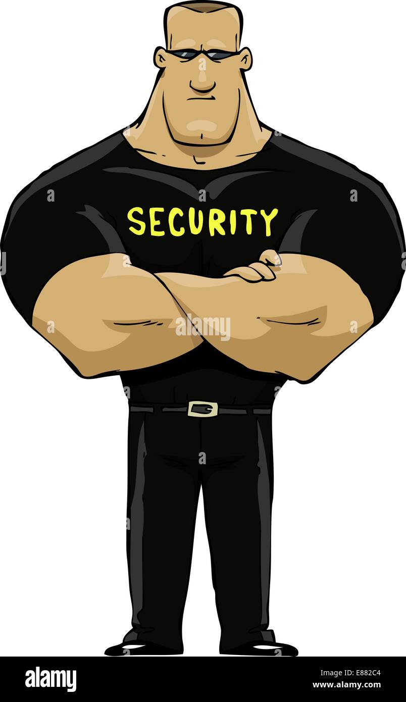 Security guard on a white background vector illustration Stock Vector ...
