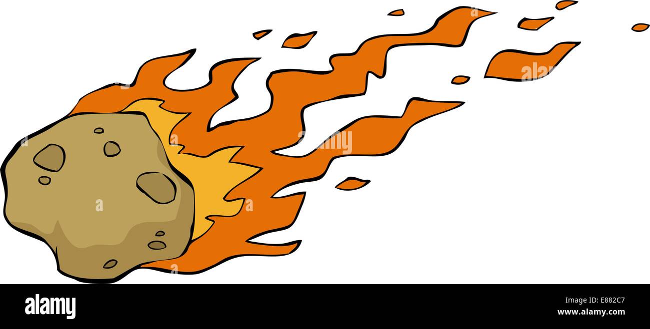 Meteorite on a white background vector illustration Stock Vector Image & Art - Alamy