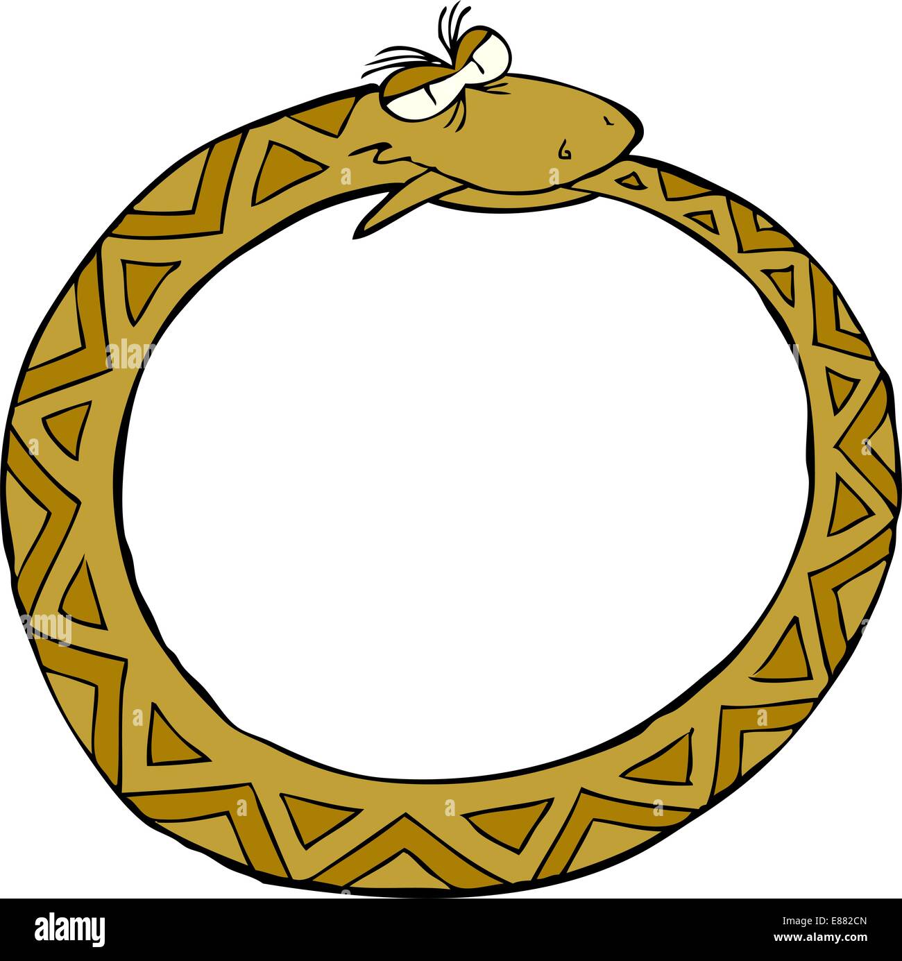 Snake ring on a white background vector illustration Stock Vector Image ...