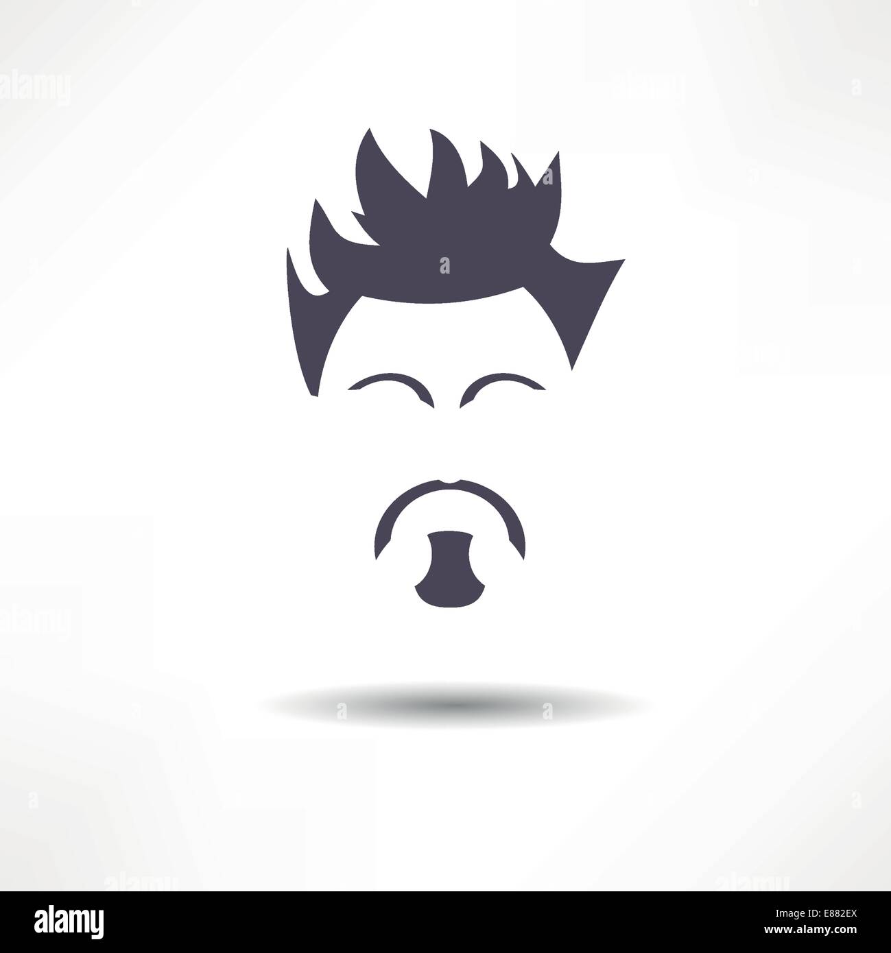Face of a man with a beard Stock Vector Images - Alamy