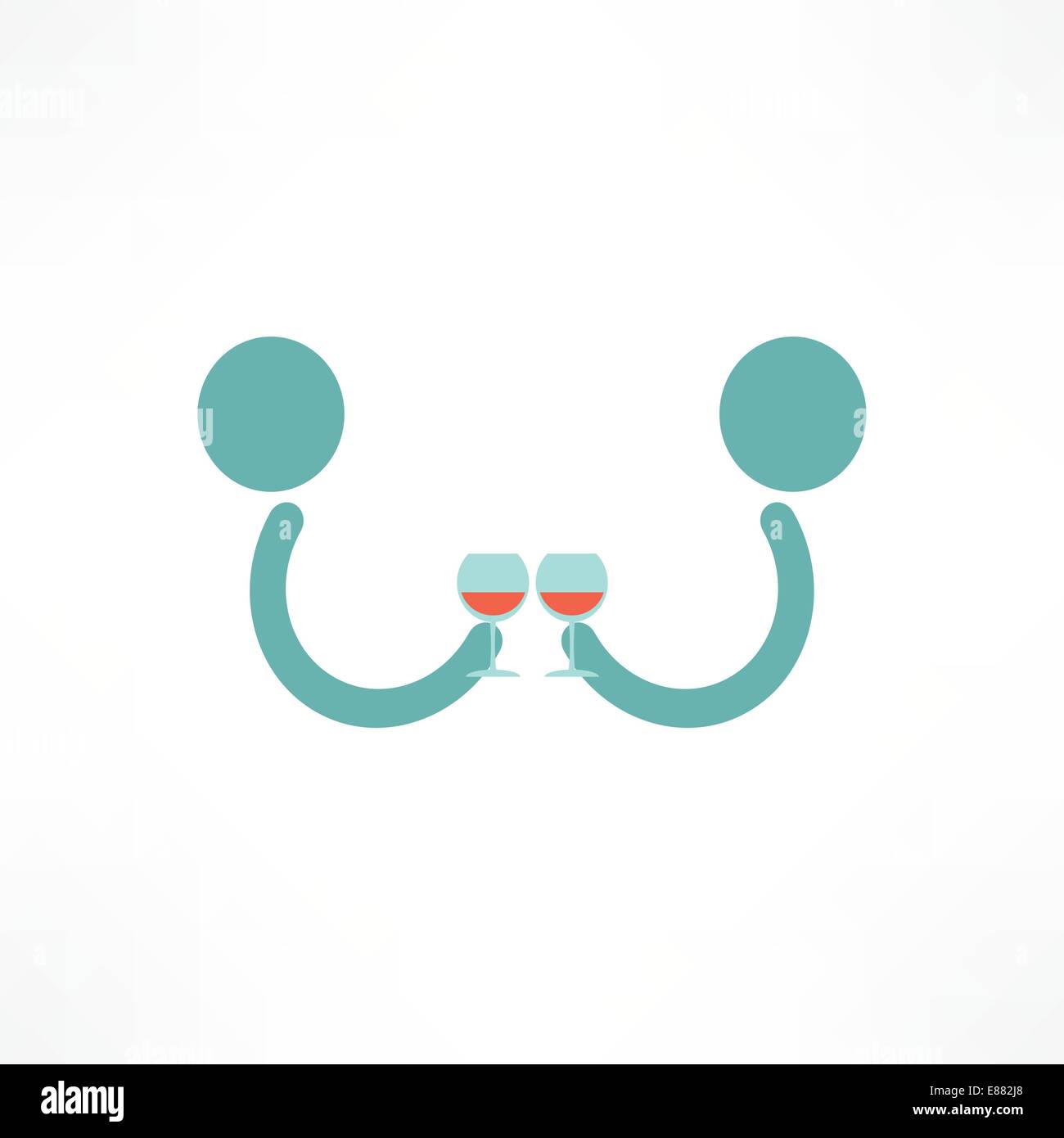 Wine glasses table Stock Vector Images - Alamy