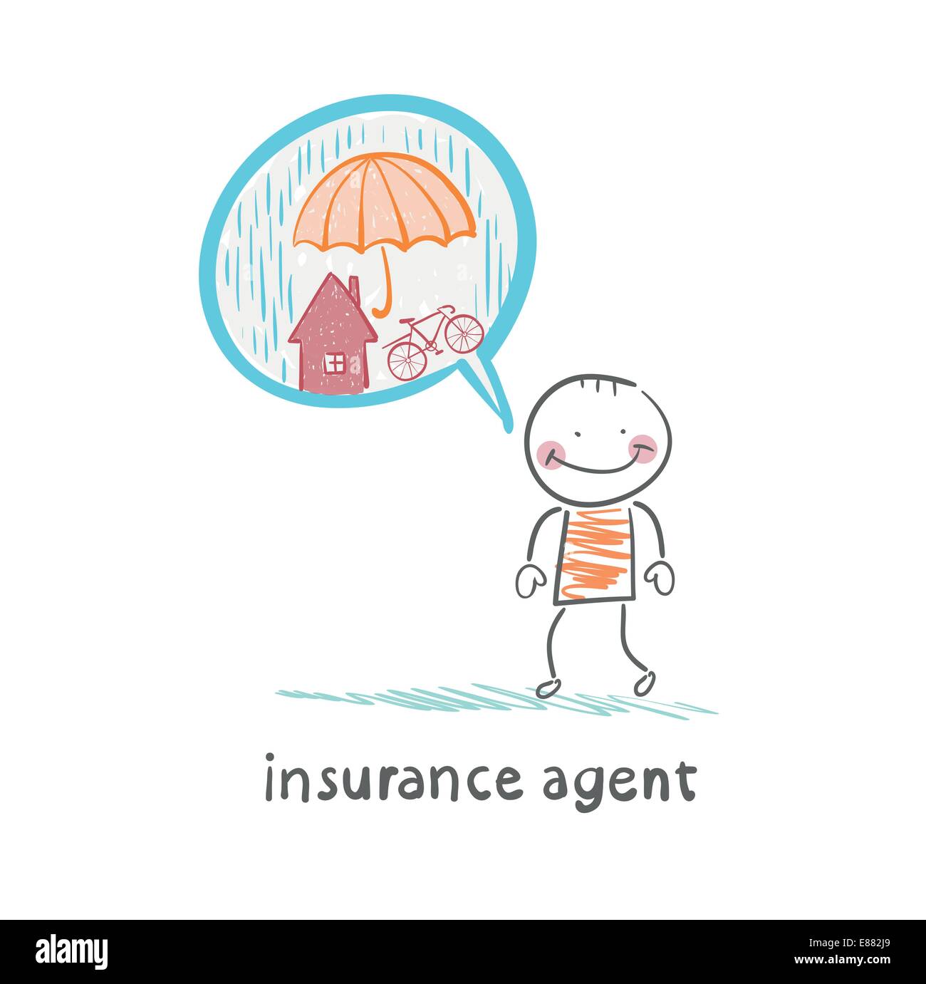 Buy house thinking Stock Vector Images - Alamy