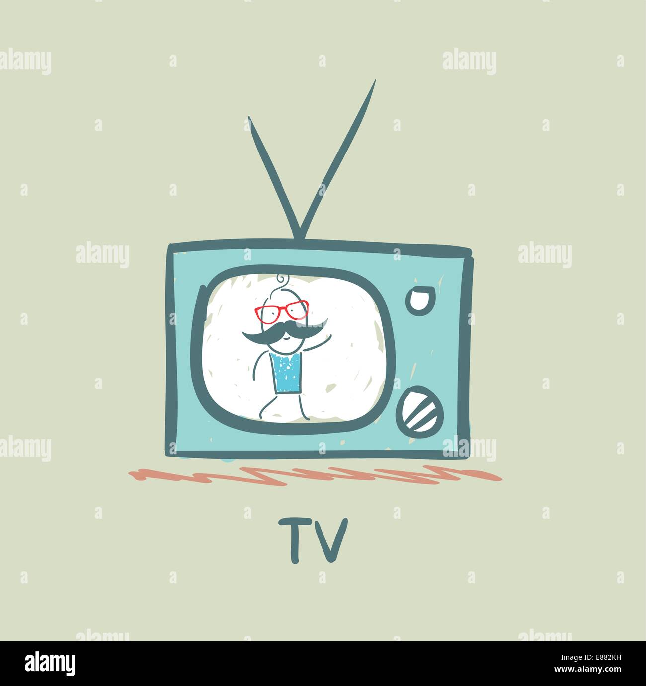 people on TV Stock Vector Image & Art - Alamy