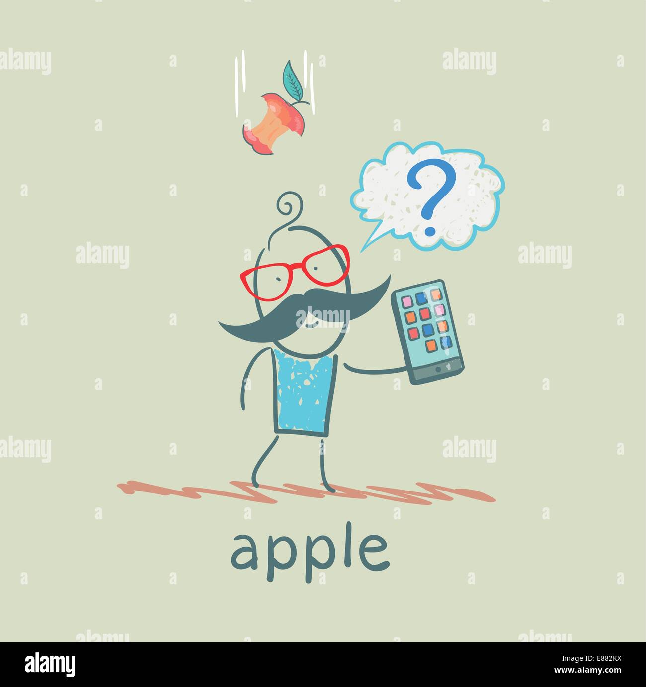 Someone on phone Stock Vector Images - Alamy