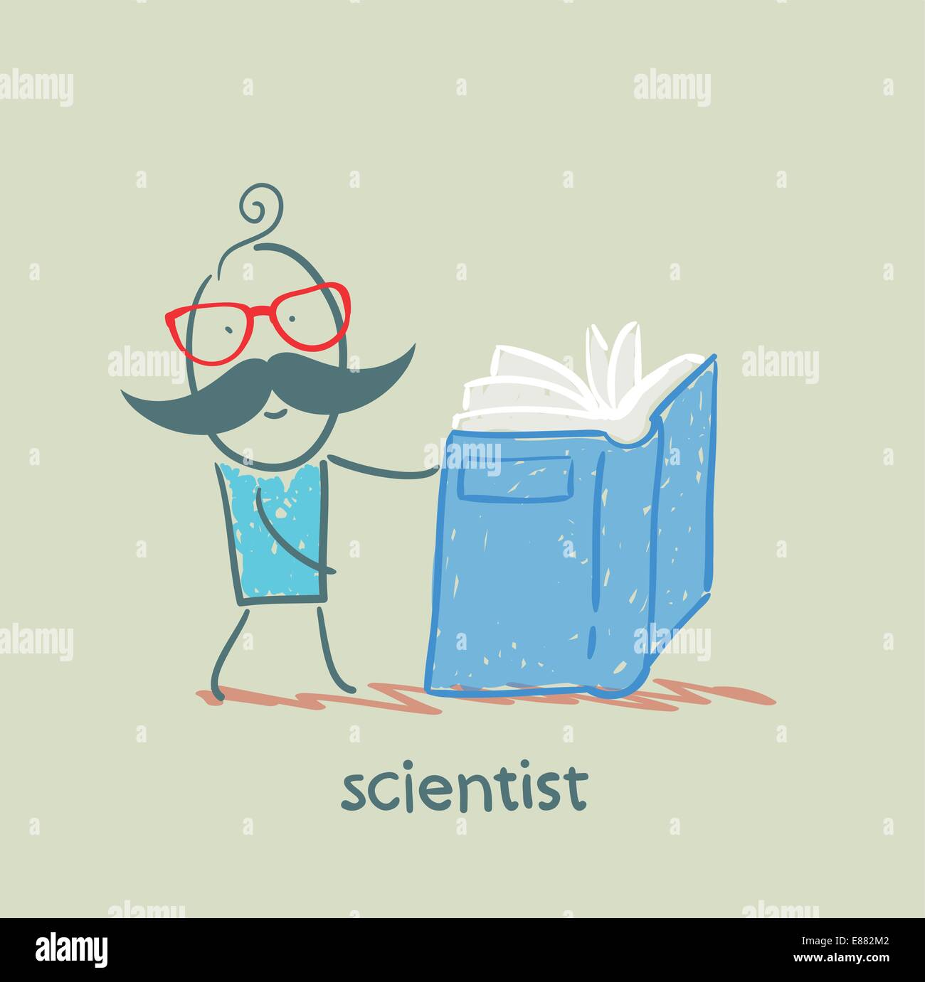 scientist reading a book Stock Vector Image & Art - Alamy