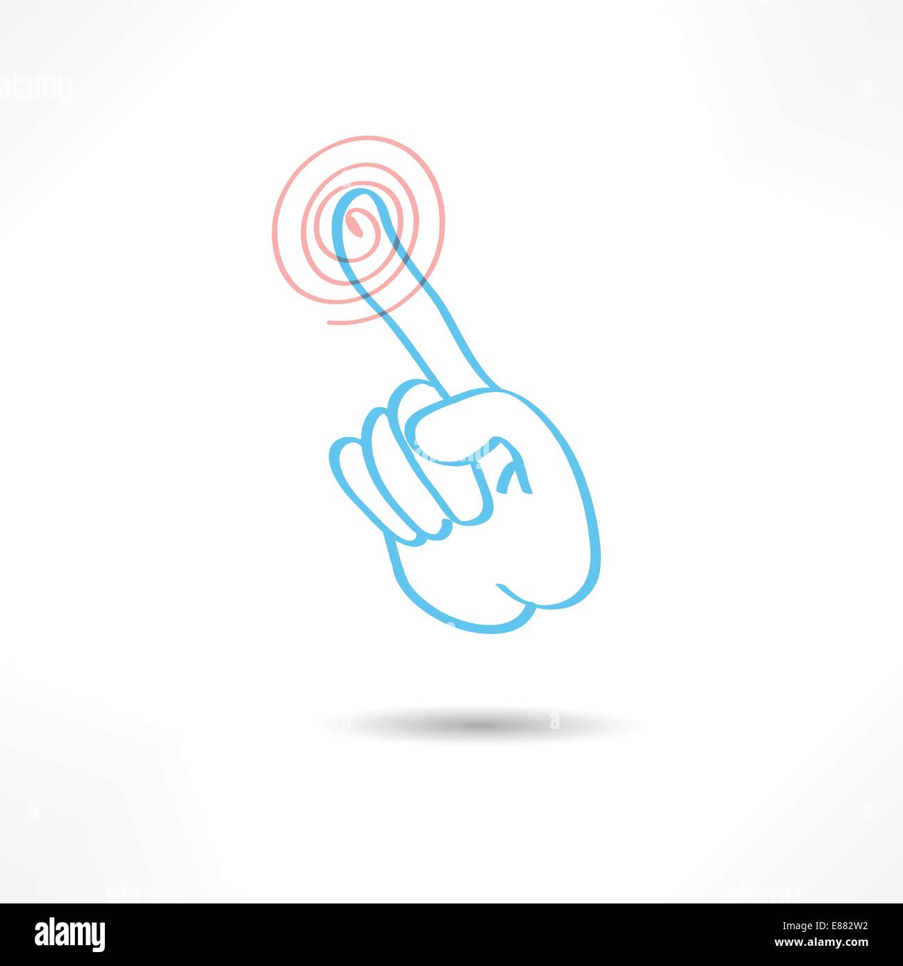 Touchpad with two hand Stock Vector Images - Alamy