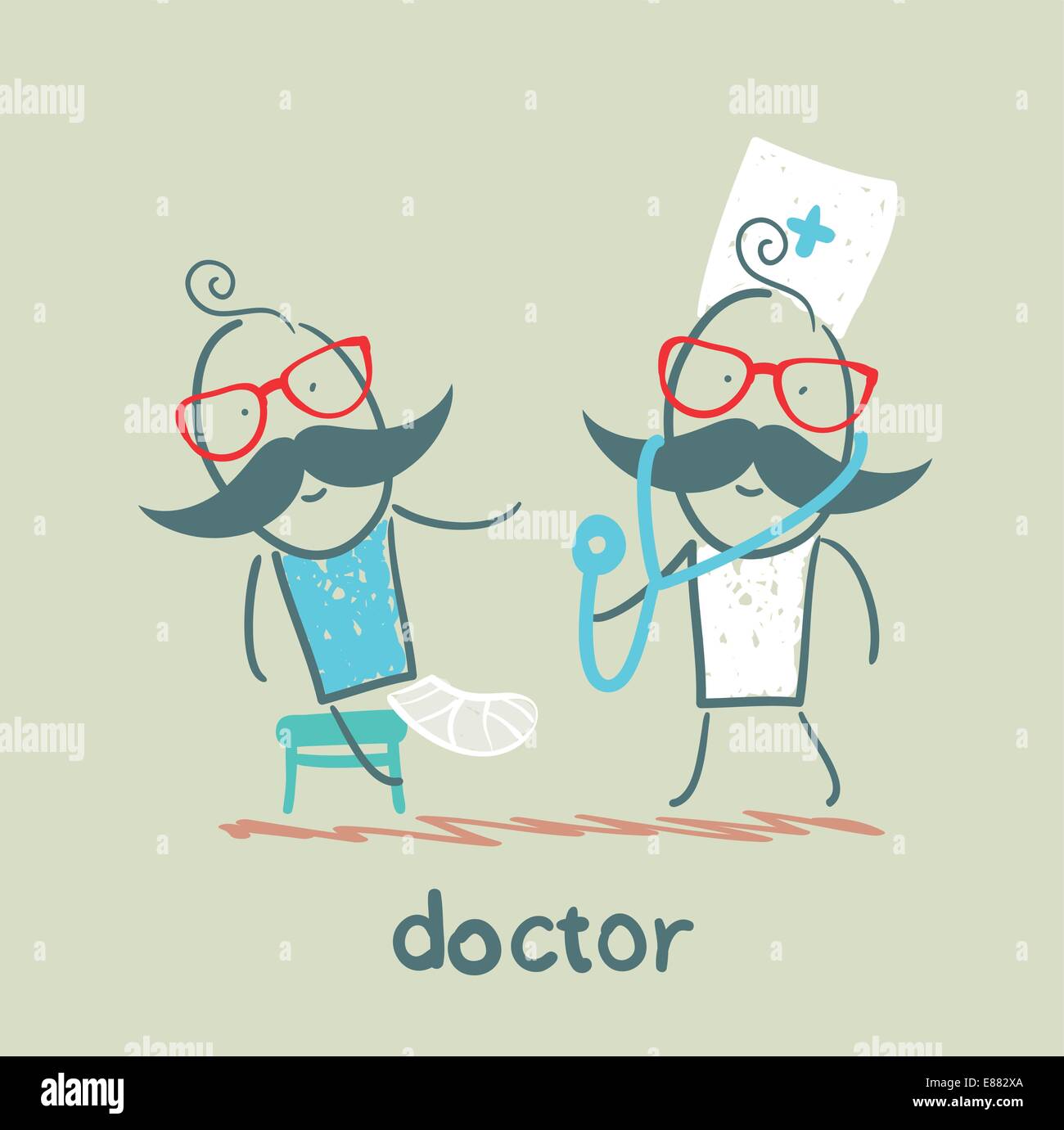 Cartoon characters doctor bandage hi-res stock photography and images ...