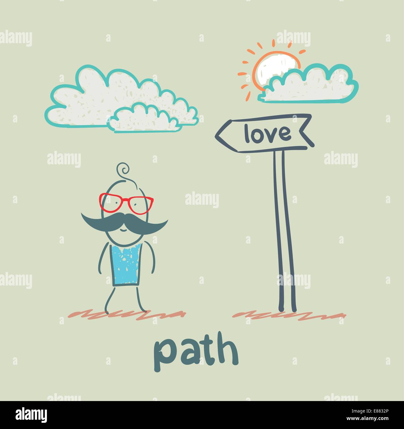 Footpath path signpost Stock Vector Images - Alamy