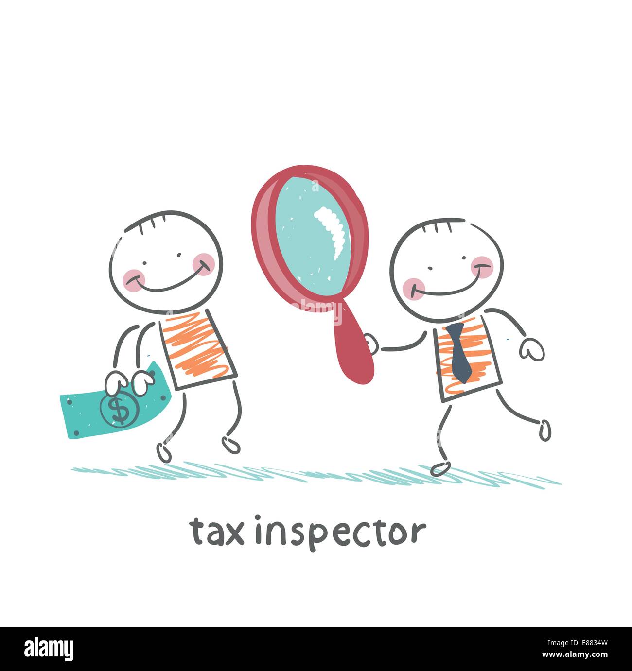Tax inspector cartoon hi-res stock photography and images - Alamy