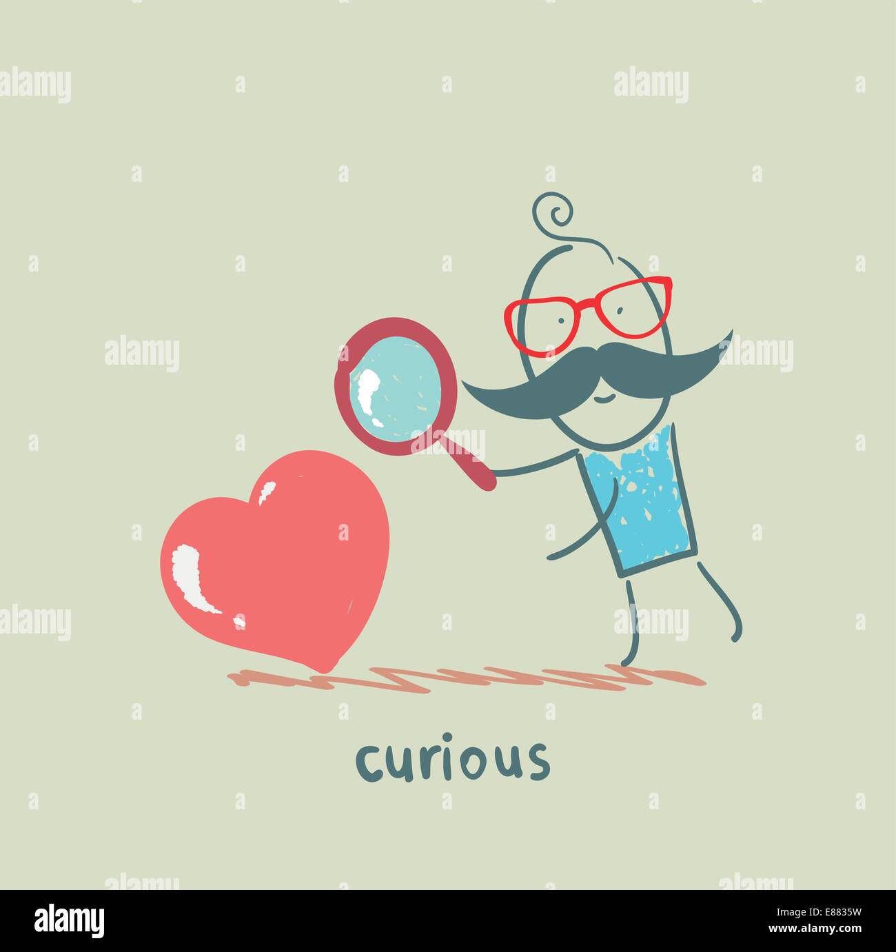 Cartoon curious heart hi-res stock photography and images - Alamy