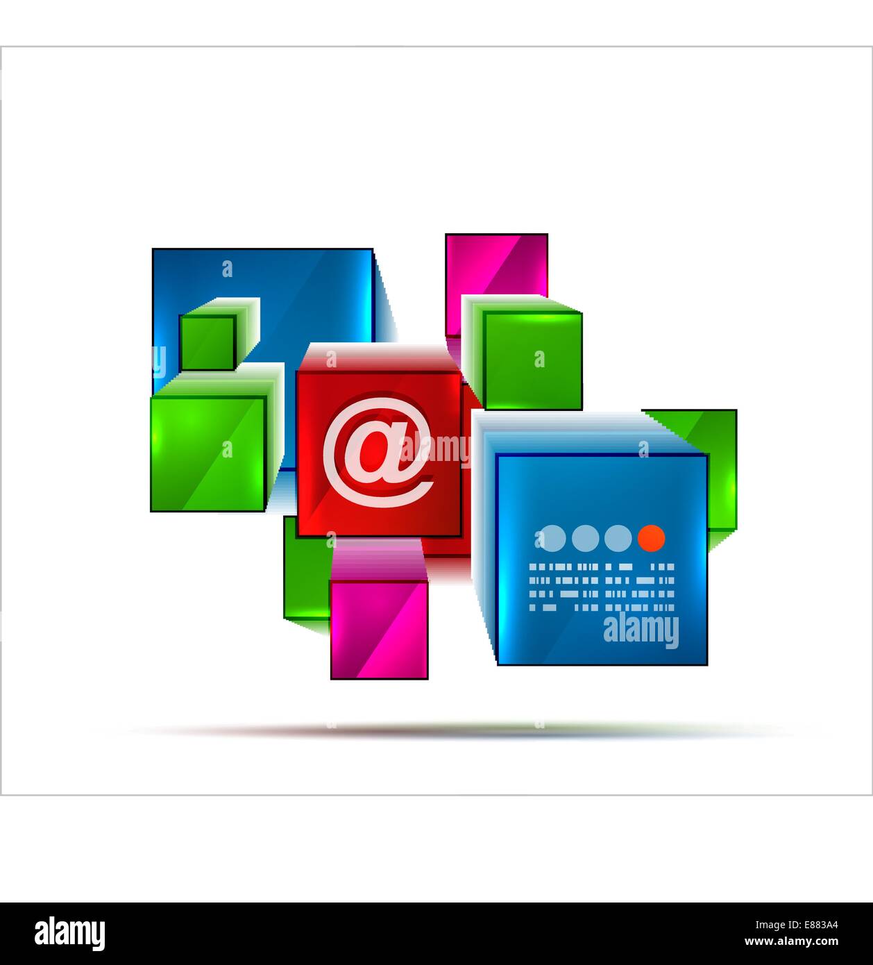 Abstract 3d cubes banner design. Vector Stock Vector Image & Art - Alamy