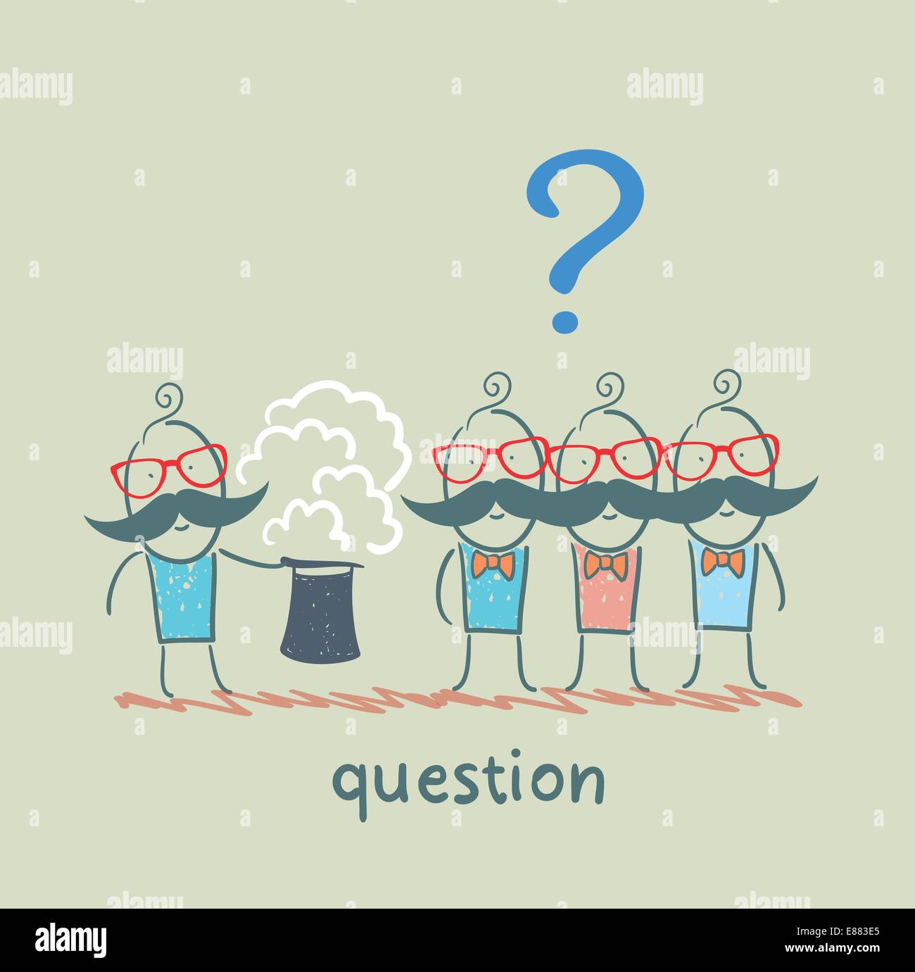 people ask the magician Stock Vector Image & Art - Alamy