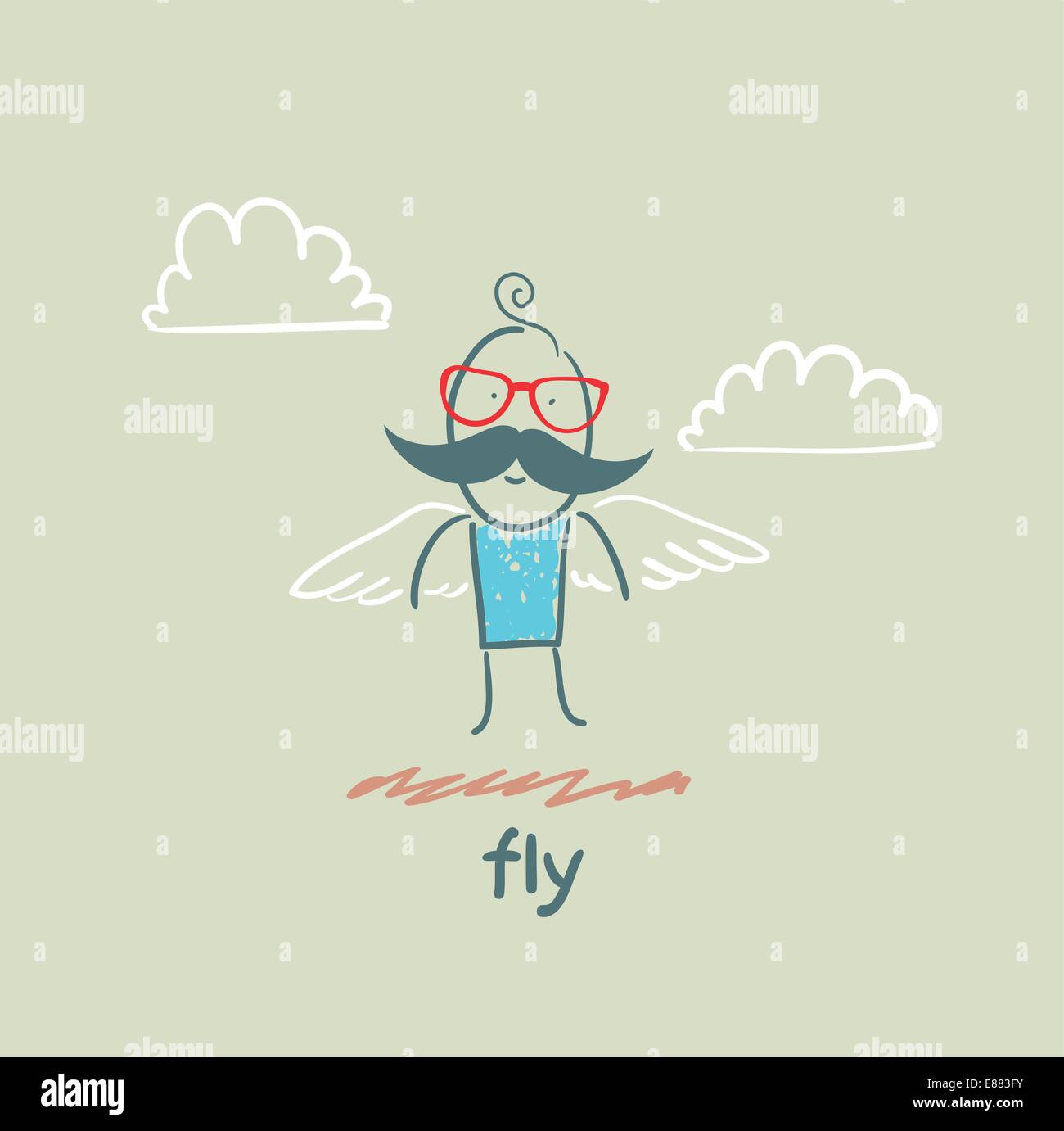 Happiness fly Stock Vector Images - Alamy