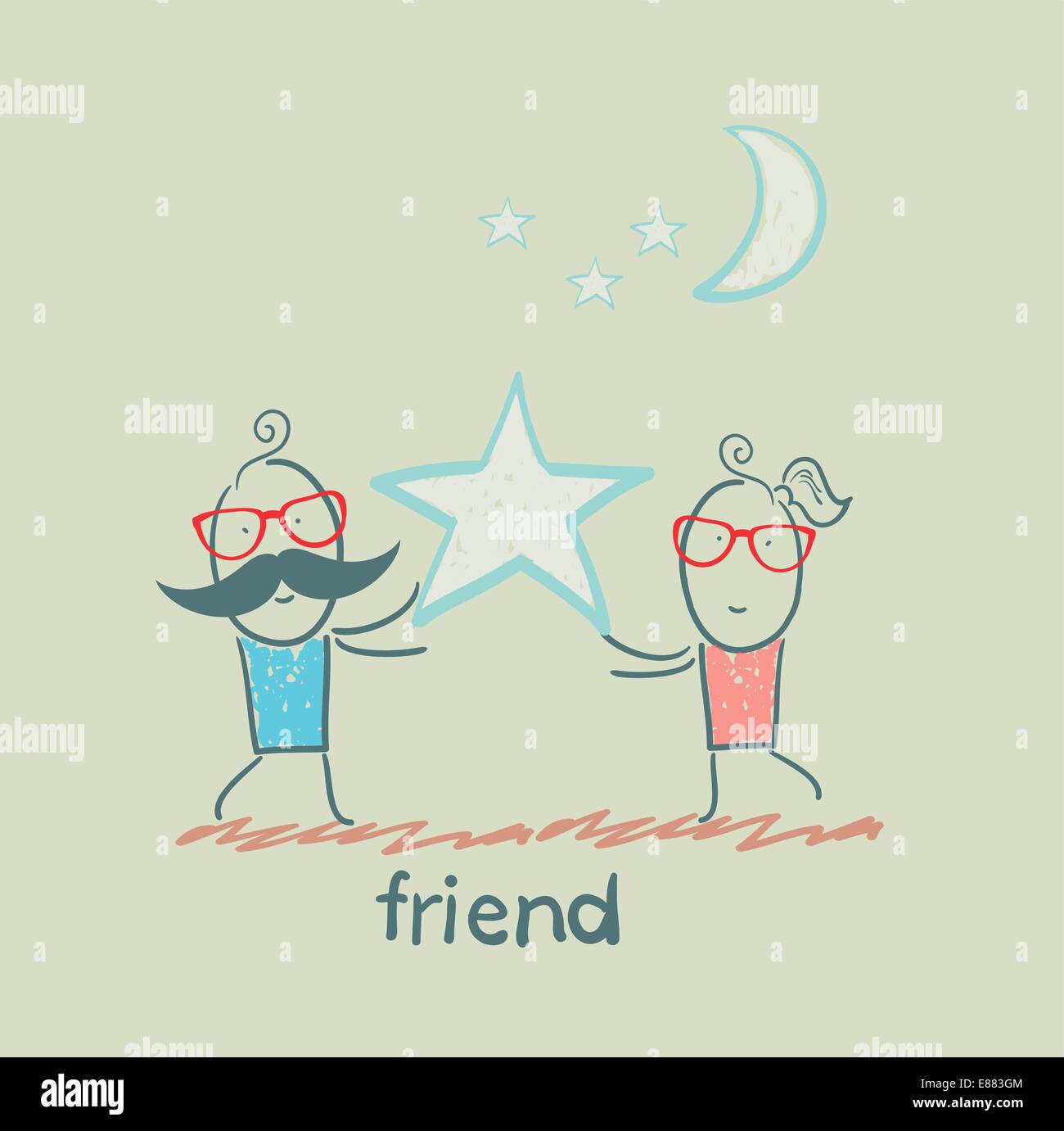 My friend the star Stock Vector Images - Alamy
