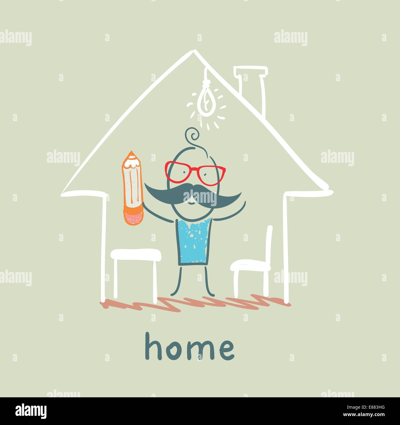 person in the house Stock Vector Image & Art - Alamy