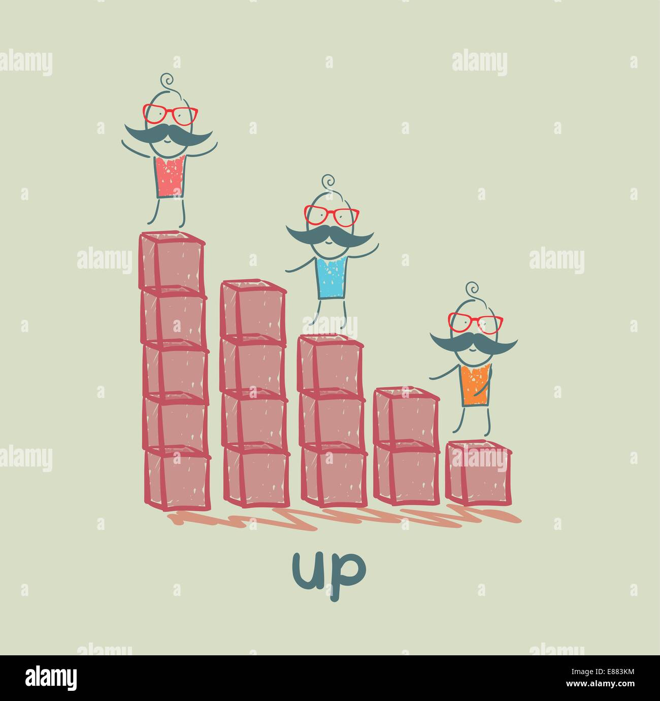 people are standing up on the chart Stock Vector Image & Art - Alamy