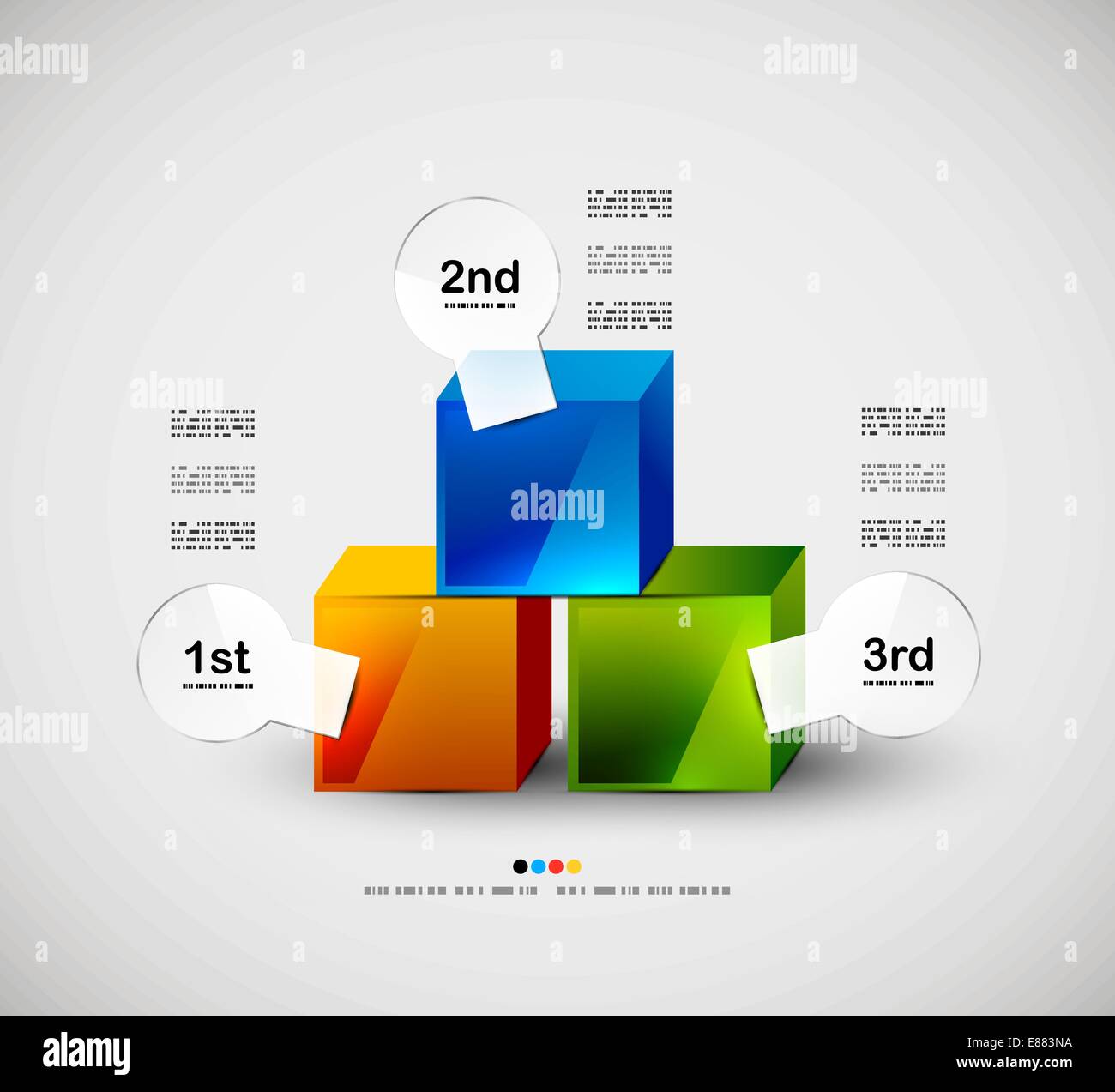 Colorful cubes modern design template, infographics Stock Vector Image ...