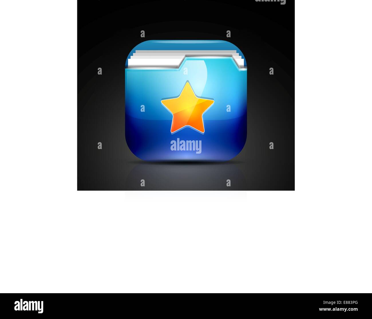 Favorite folder icon concept. Vector Stock Vector Image & Art - Alamy
