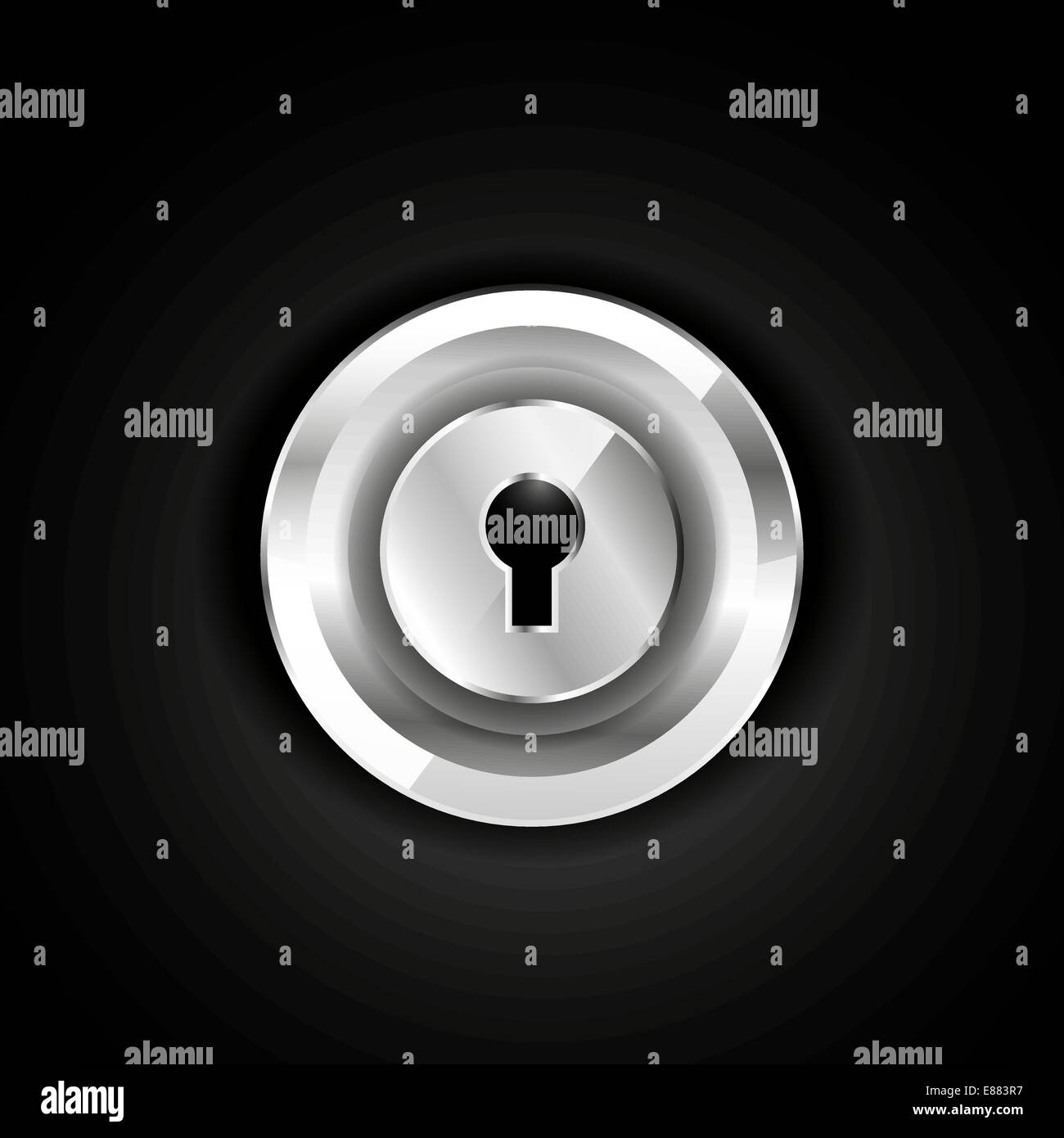 Metallic lock icon on black. Vector EPS10 illustration Stock Vector ...