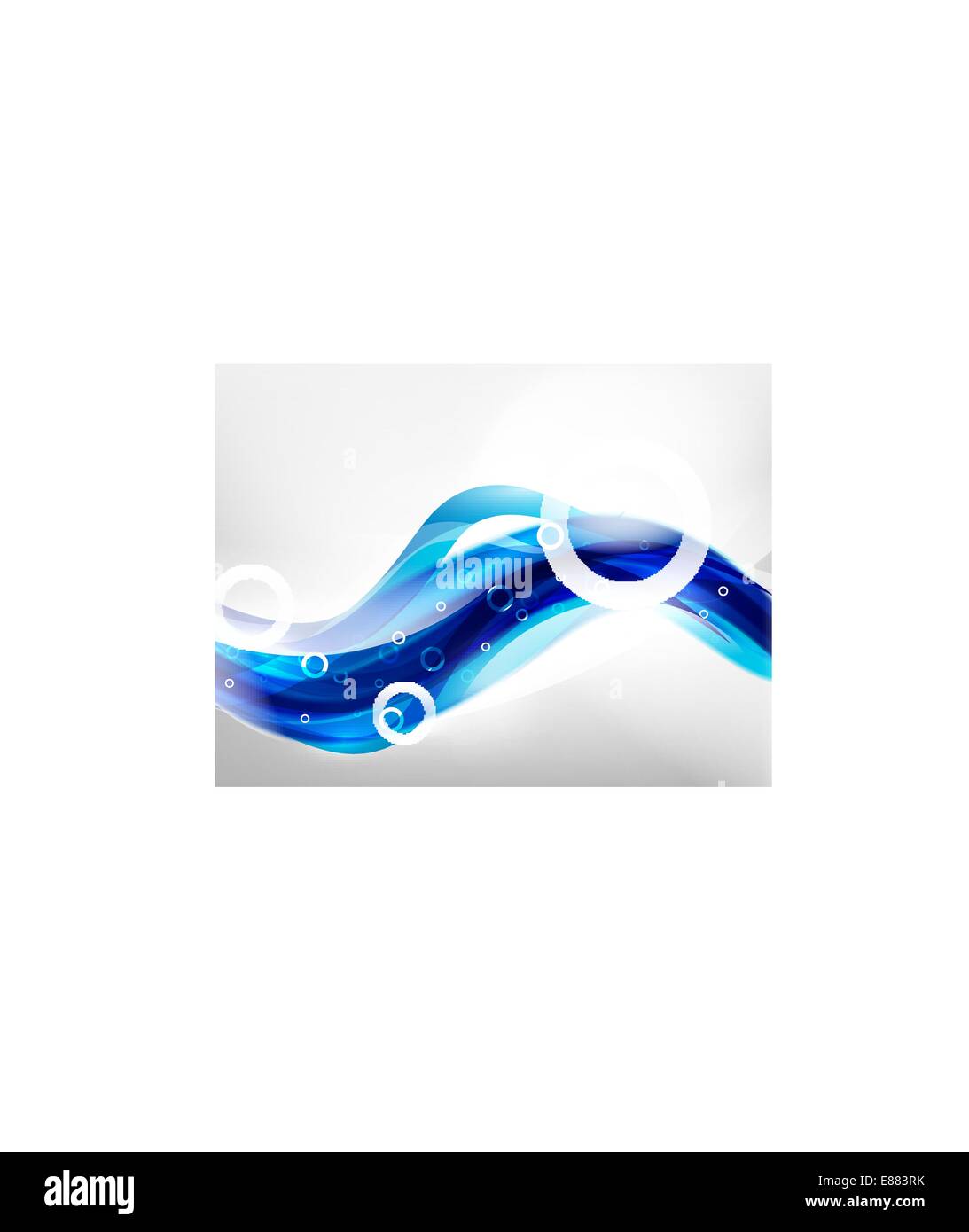 Abstract blue wave design template. Vector Stock Vector Image & Art - Alamy