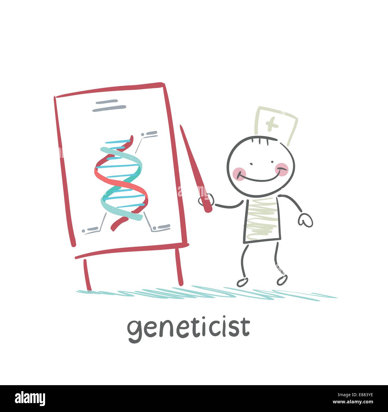 geneticist tells a presentation about the genes Stock Vector Image ...