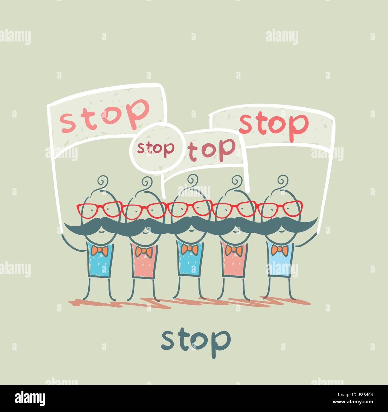 people with placards stop Stock Vector Image & Art - Alamy