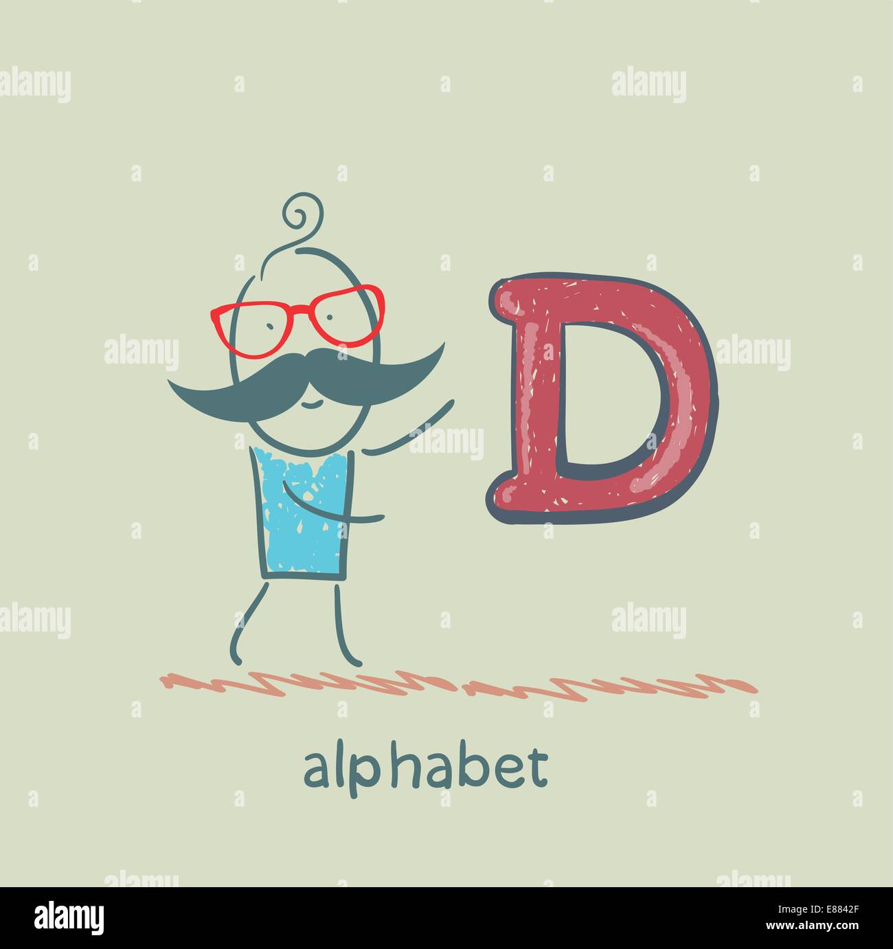 man standing with a letter of the alphabet Stock Vector Image & Art - Alamy