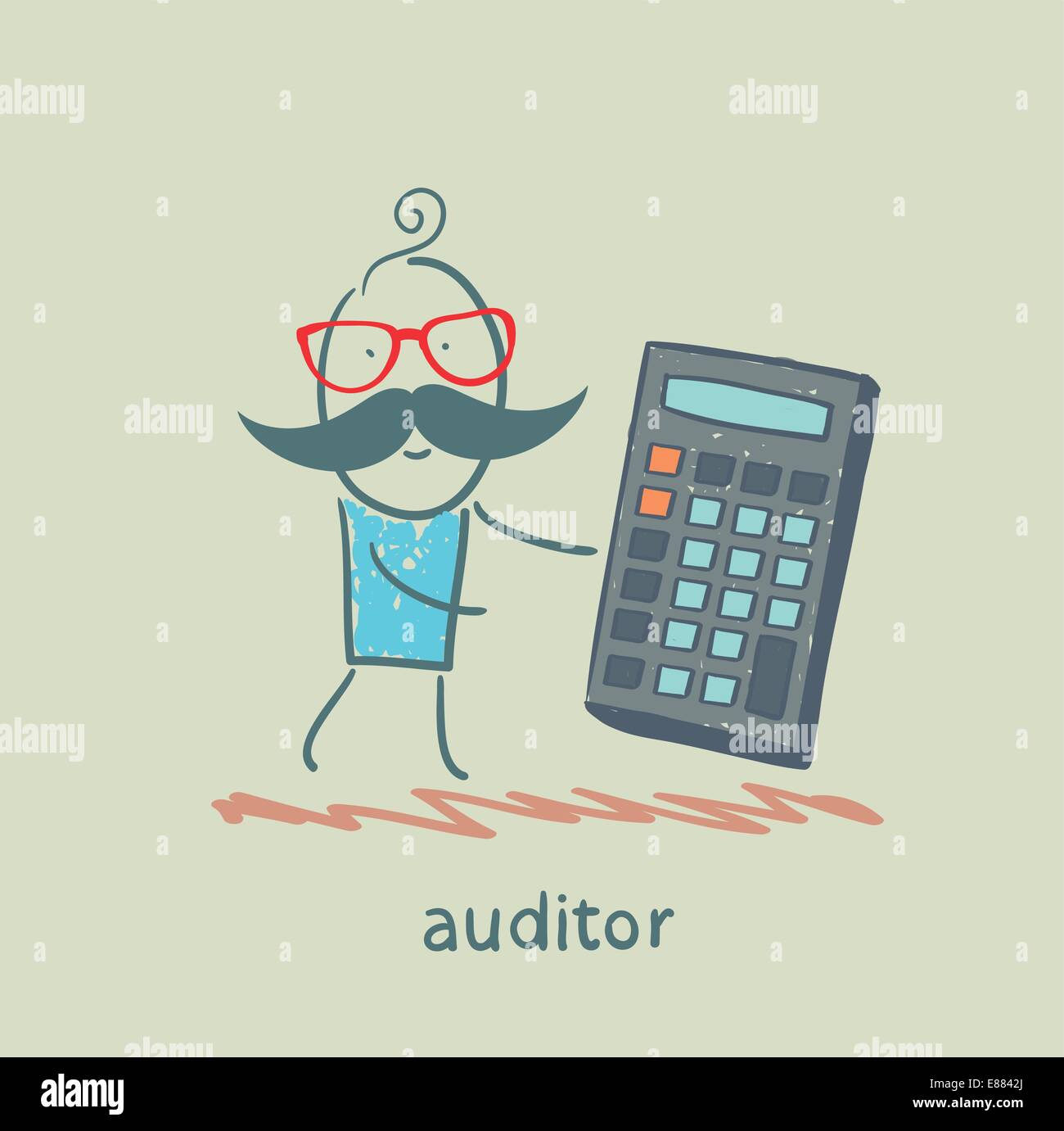 auditor with a calculator Stock Vector Image & Art - Alamy