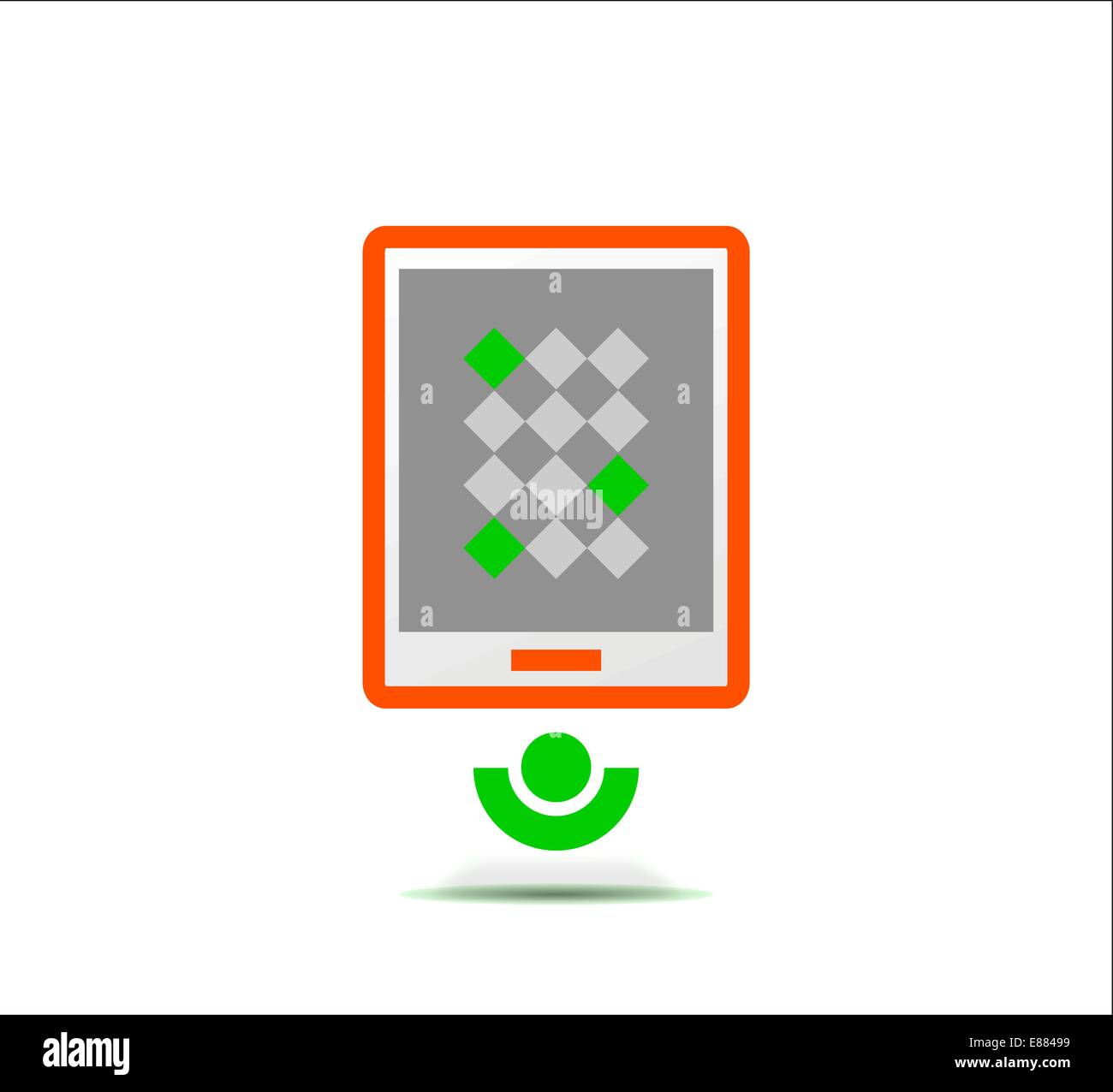 Simple stylized colorful icon - tablet design Stock Vector Image & Art ...