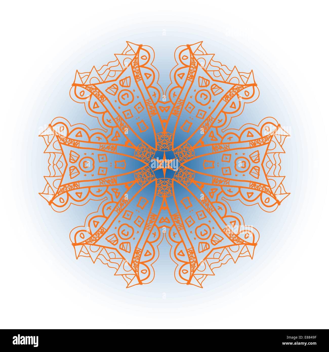 Oriental mandala motif mehndi paint karma Stock Vector Image & Art - Alamy