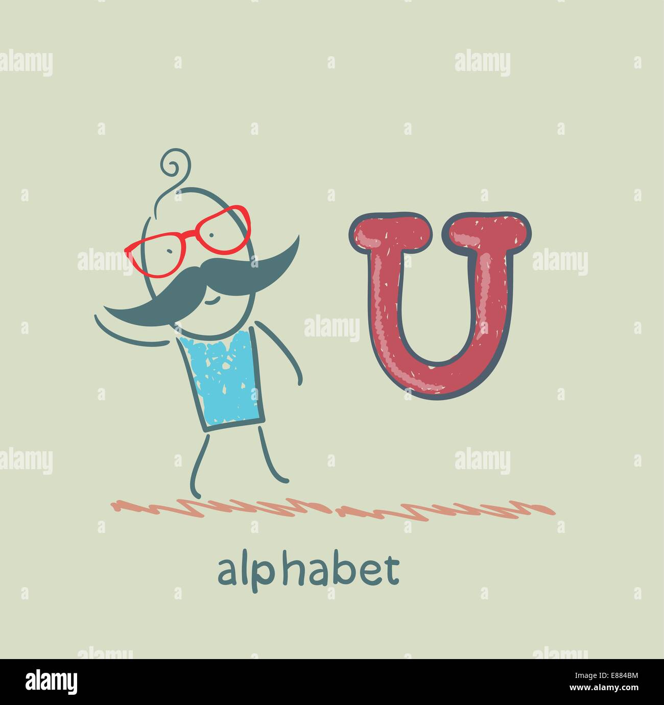 man standing with a letter of the alphabet Stock Vector Image & Art - Alamy