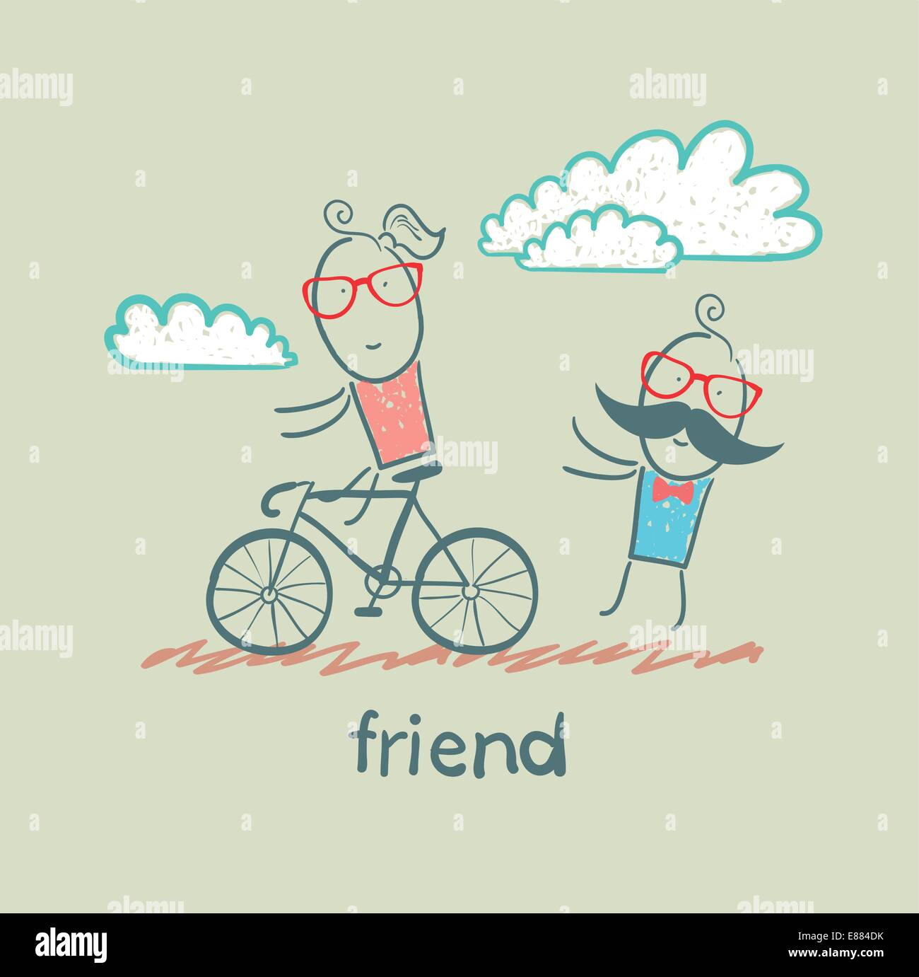 Friend wheel Stock Vector Images - Alamy