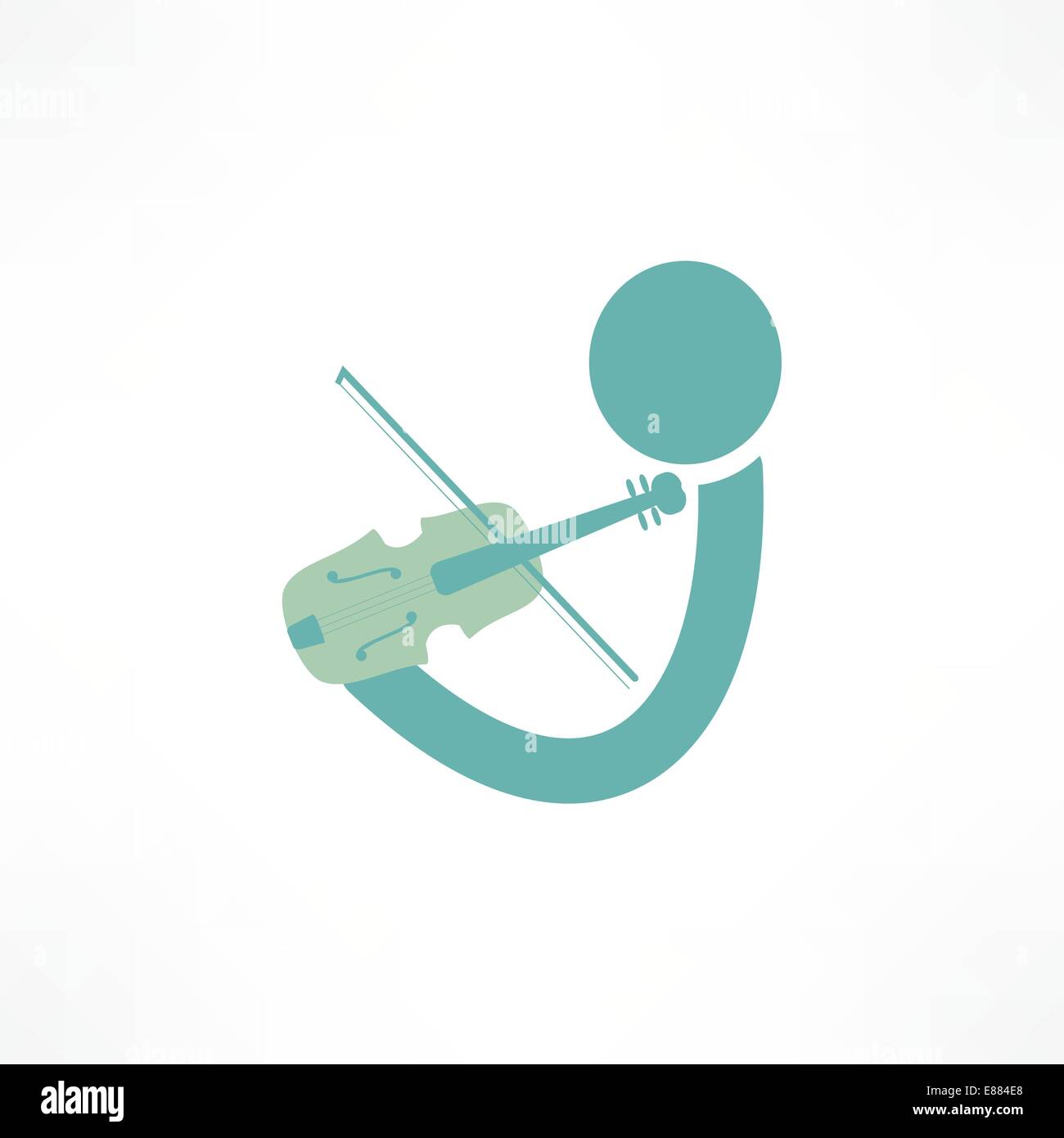Seated violin player Stock Vector Images - Alamy