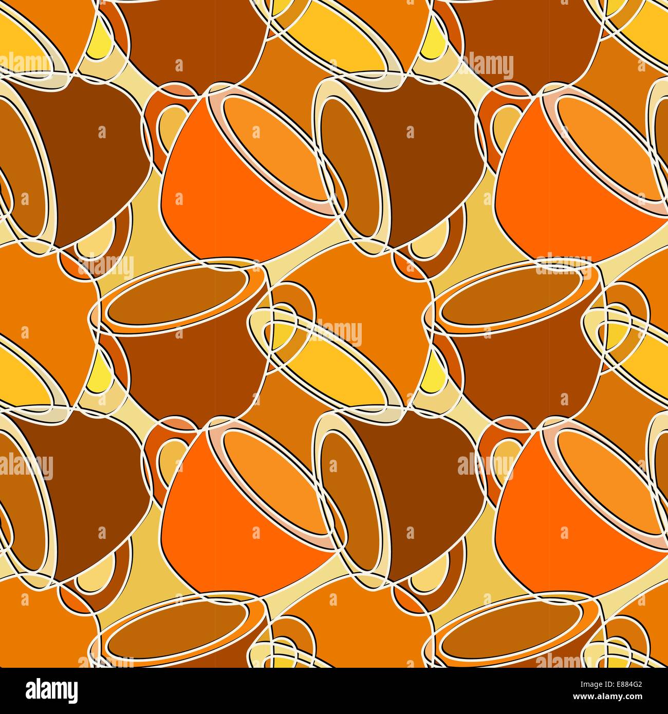 Seamless pattern with cups Stock Vector Image & Art - Alamy