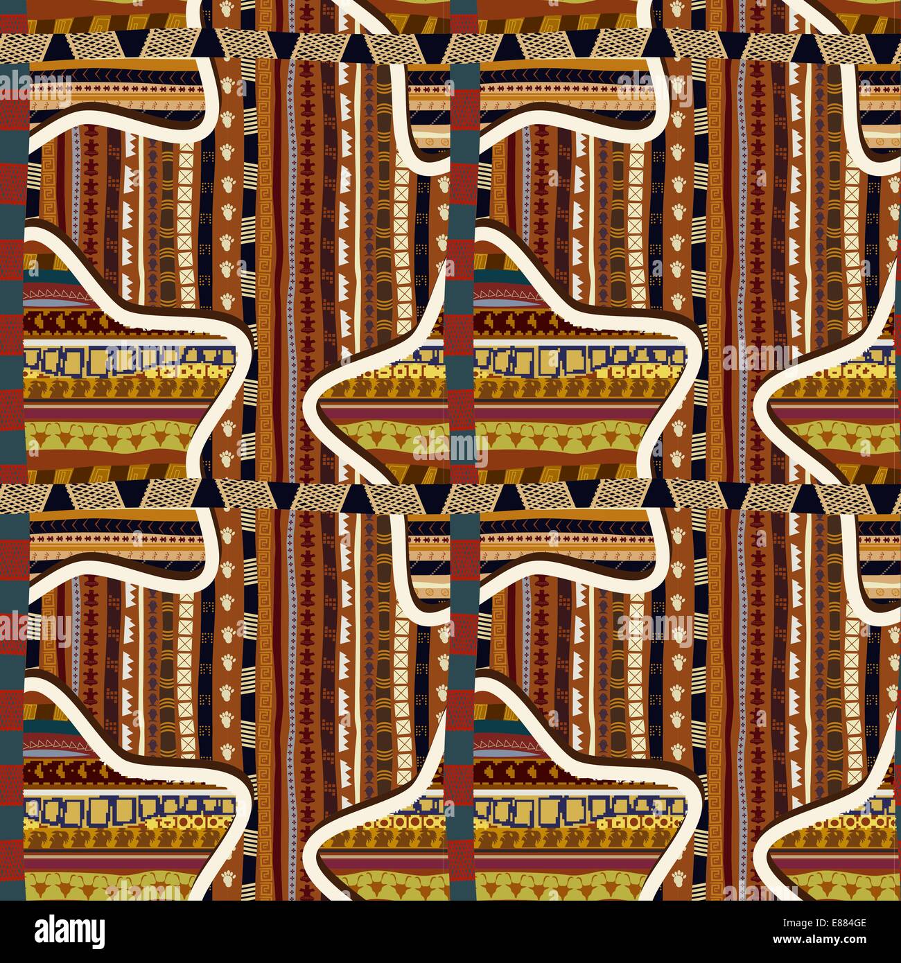 Seamless with geometric stars in the African style Stock Vector Image ...