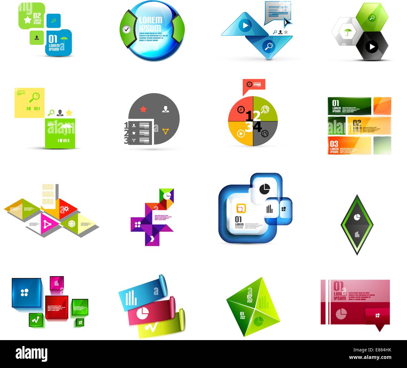 Set origami web banners Stock Vector Images - Alamy