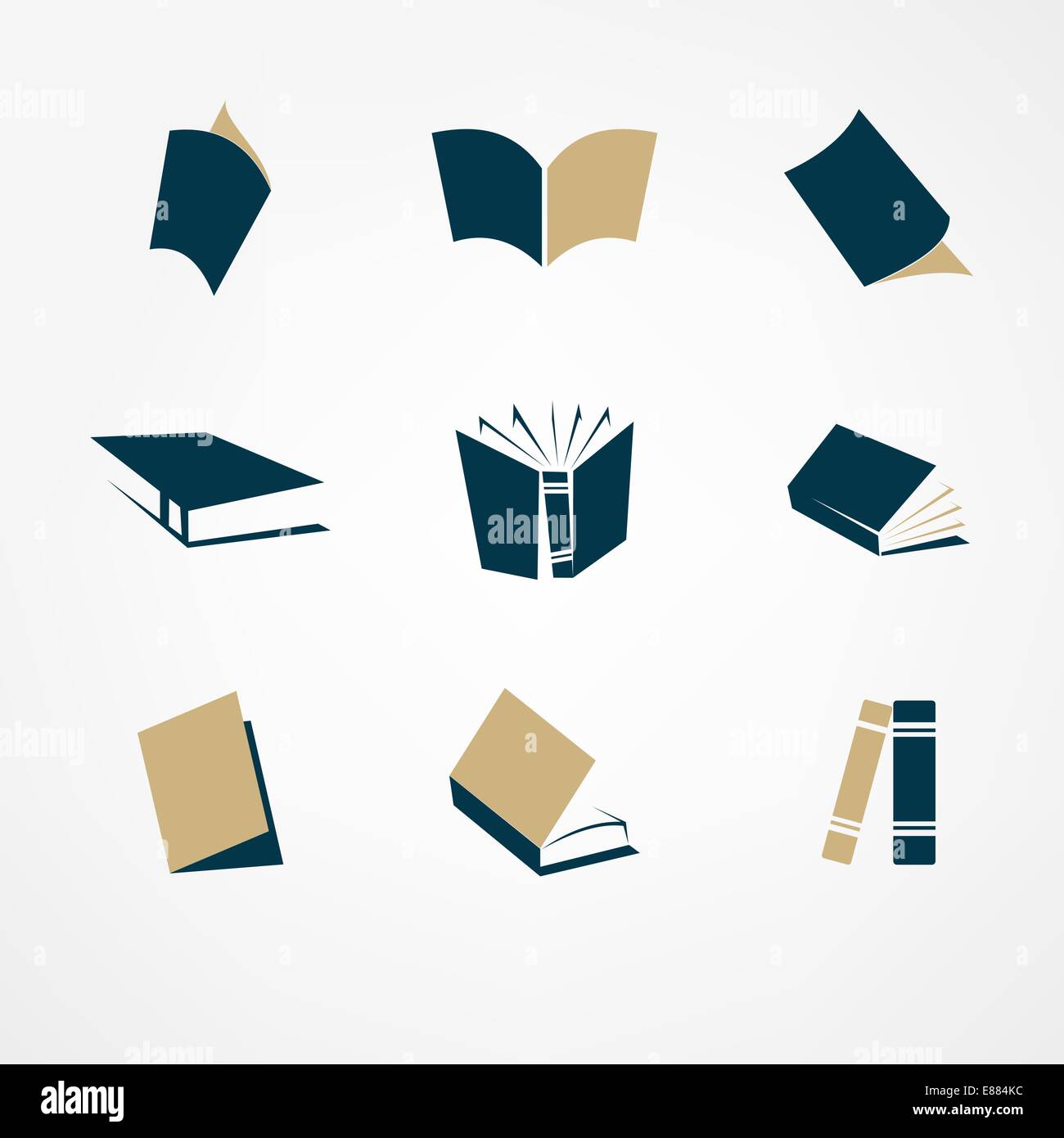 book icon set Stock Vector Image & Art - Alamy