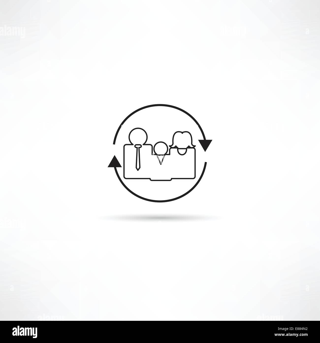 Family generation icon outline hi-res stock photography and images - Alamy