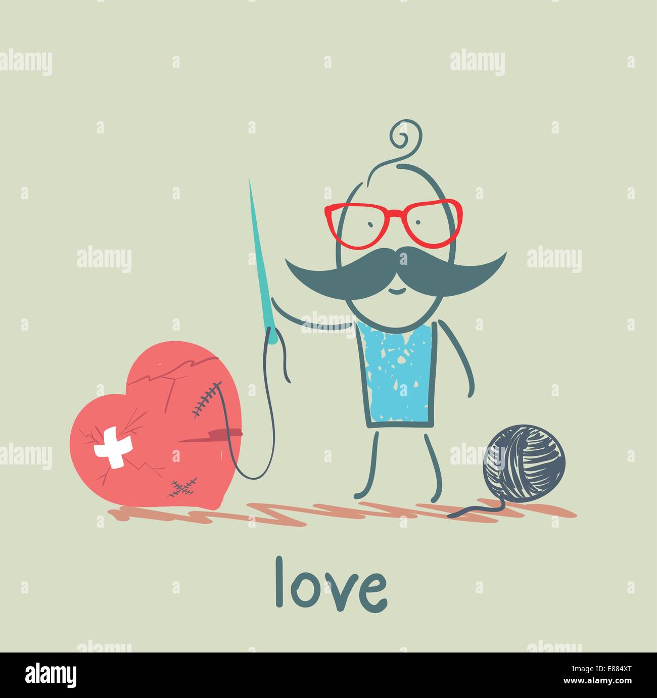 mends the heart of man Stock Vector Image & Art - Alamy