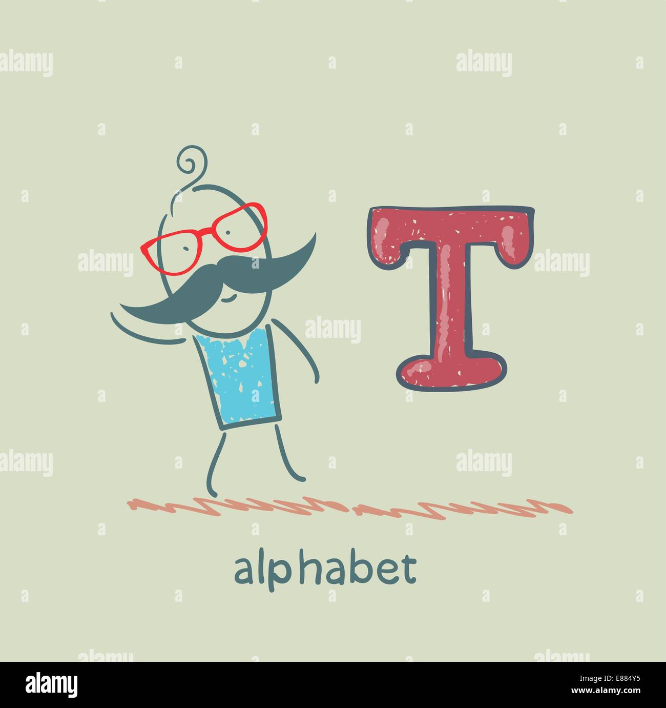 man standing with a letter of the alphabet Stock Vector Image & Art - Alamy