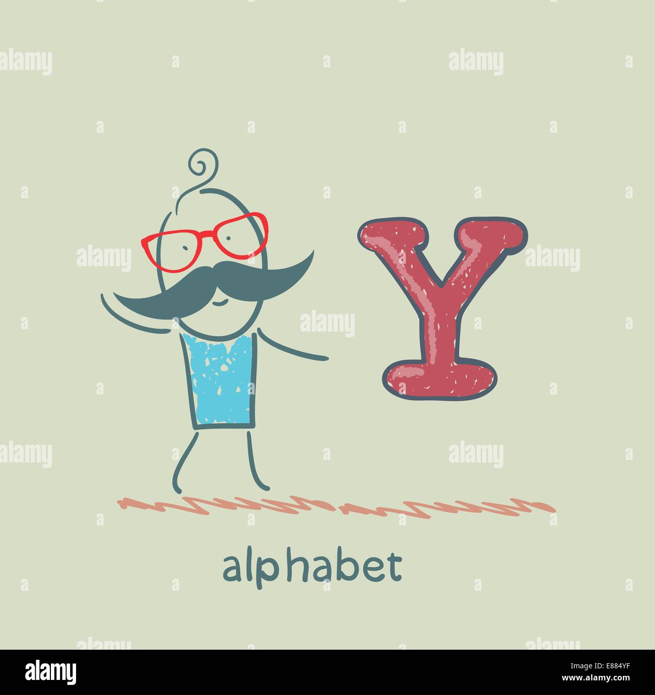 man standing with a letter of the alphabet Stock Vector Image & Art - Alamy