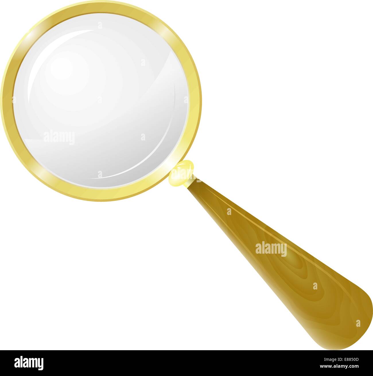 Magnifying glass in metal Stock Vector Images - Alamy