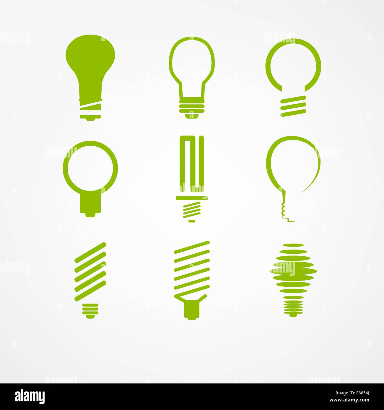 lightbulb icon set Stock Vector Image & Art - Alamy