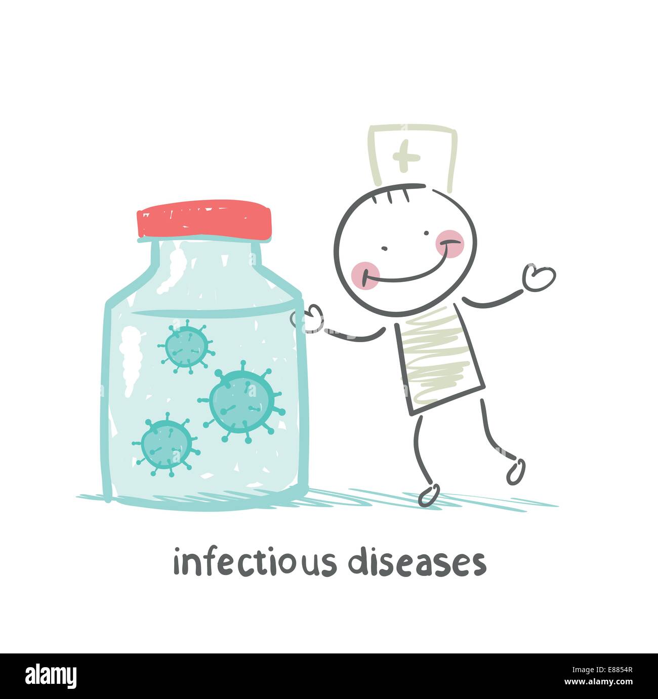 infectious diseases specialist is standing next to a can of infection ...