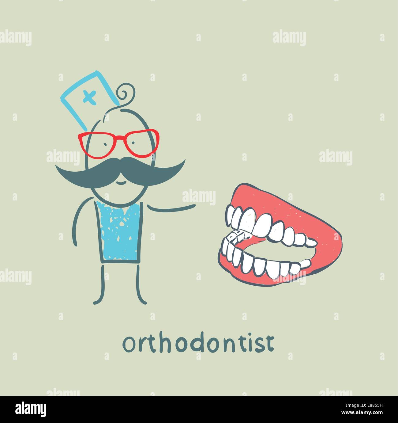 orthodontist with the jaw Stock Vector Image & Art - Alamy